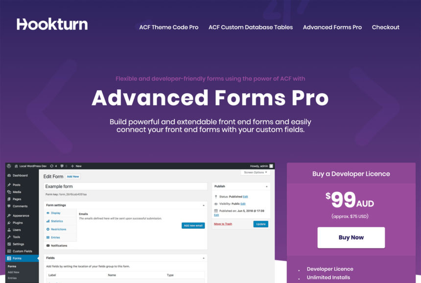 Advanced Forms Pro - ACF Form Builder Plugin for WordPress